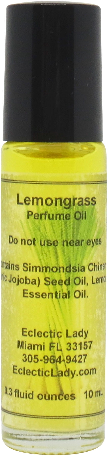 All Natural Lemongrass Perfume Oil, 0.3 Oz Portable Roll-On Fragrance ...