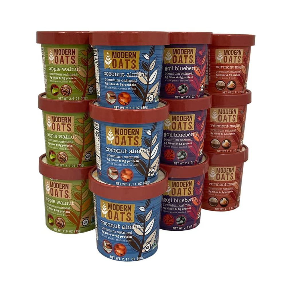 All Natural Oatmeal Cups - Variety Pack 2.6 oz (Pack of 12) - Walmart.com