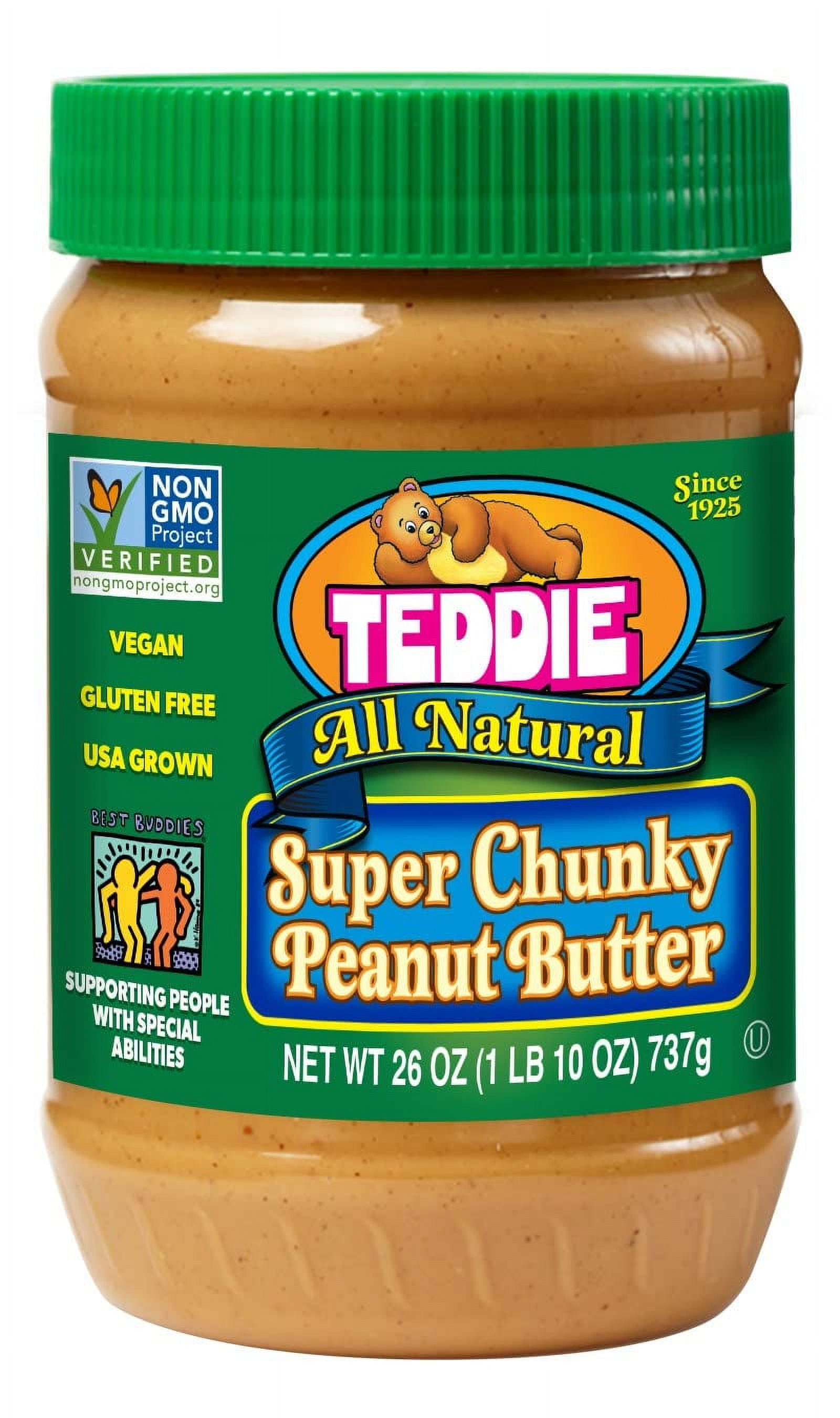 All Natural Peanut Butter, Super Chunky 6Pk, Gluten Free & Vegan, 26 ...