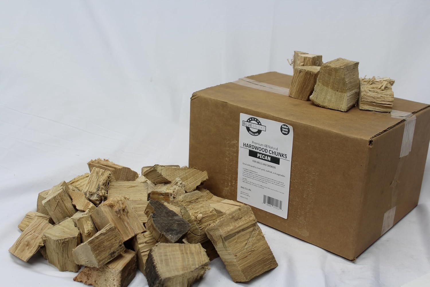 All Natural Pecan Wood Chunks - 840 Cu. in. Pecan Wood Chunks for BBQ ...