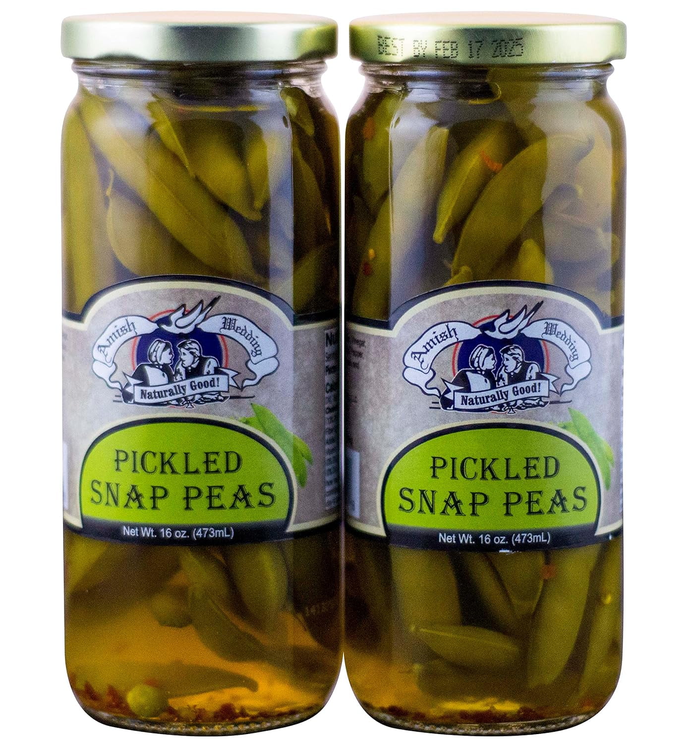 All Natural Pickled Snap Peas 2 Jars 16 Oz Each - Walmart.com