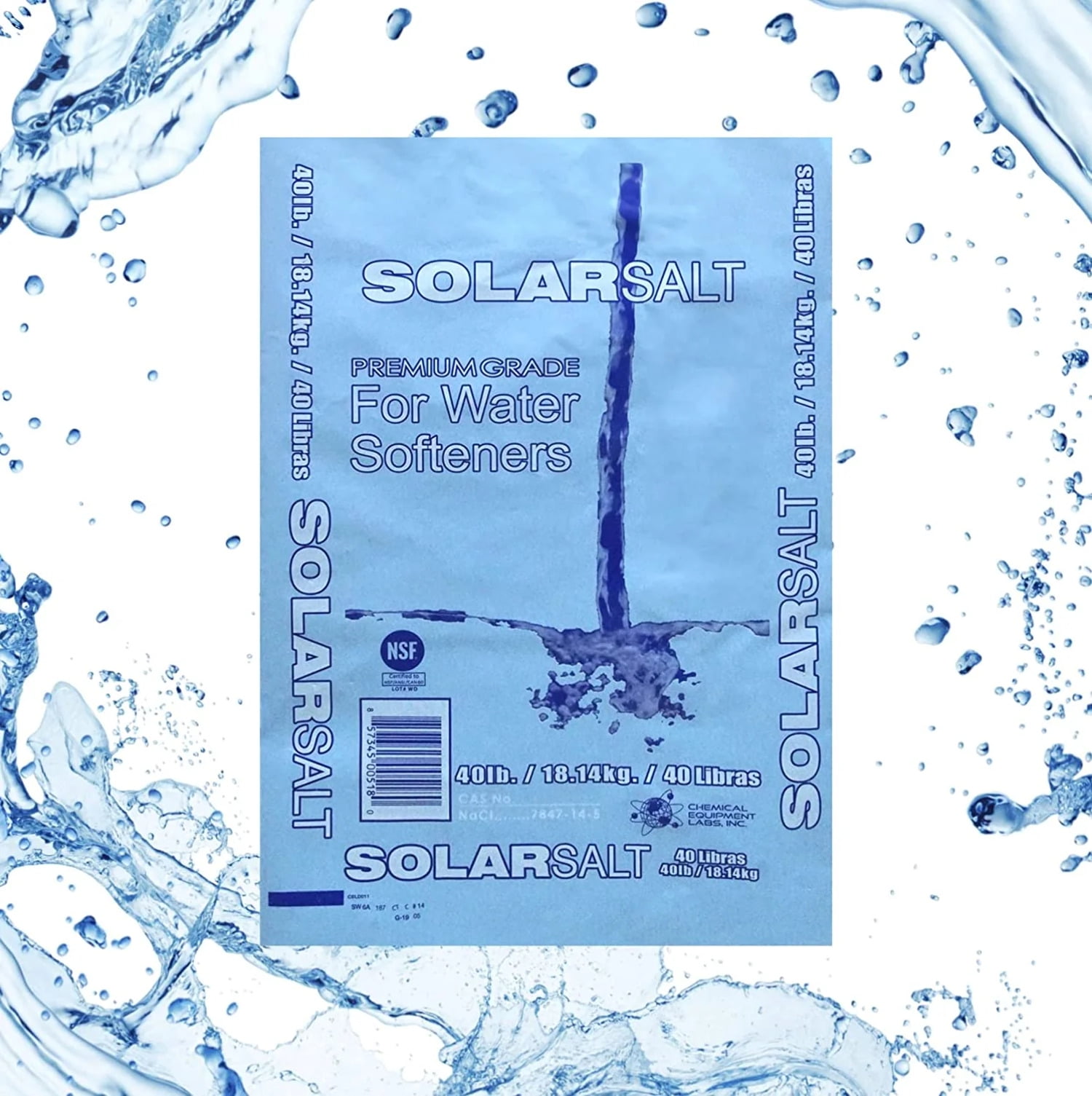 All Natural Solar Salt, Premium Grade Water Softener Salt, 50lb Bag ...