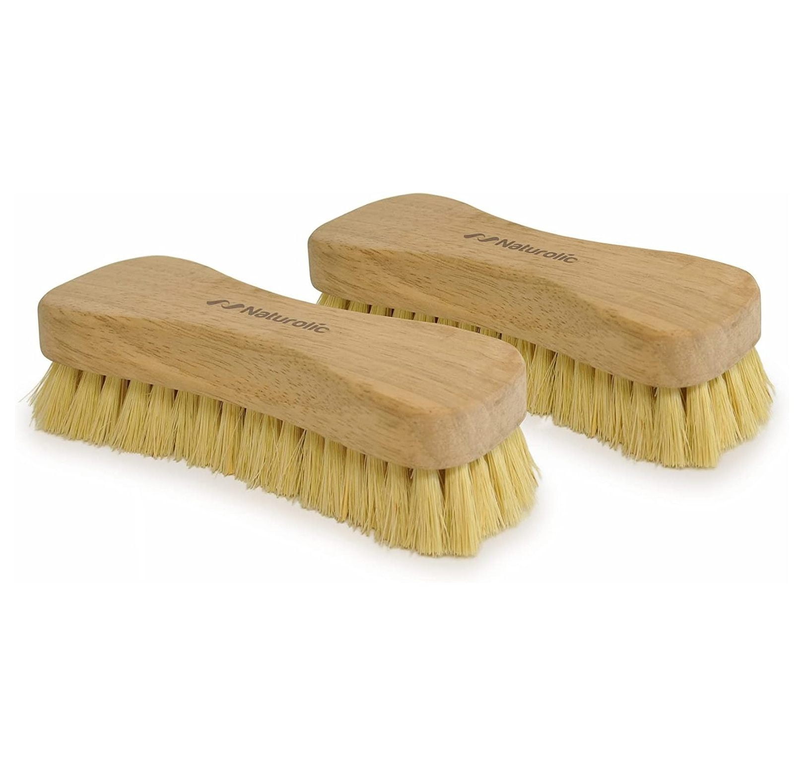 All-Natural Wooden Scrub Brush Set |Tampico Bristle Brush for Cleaning ...