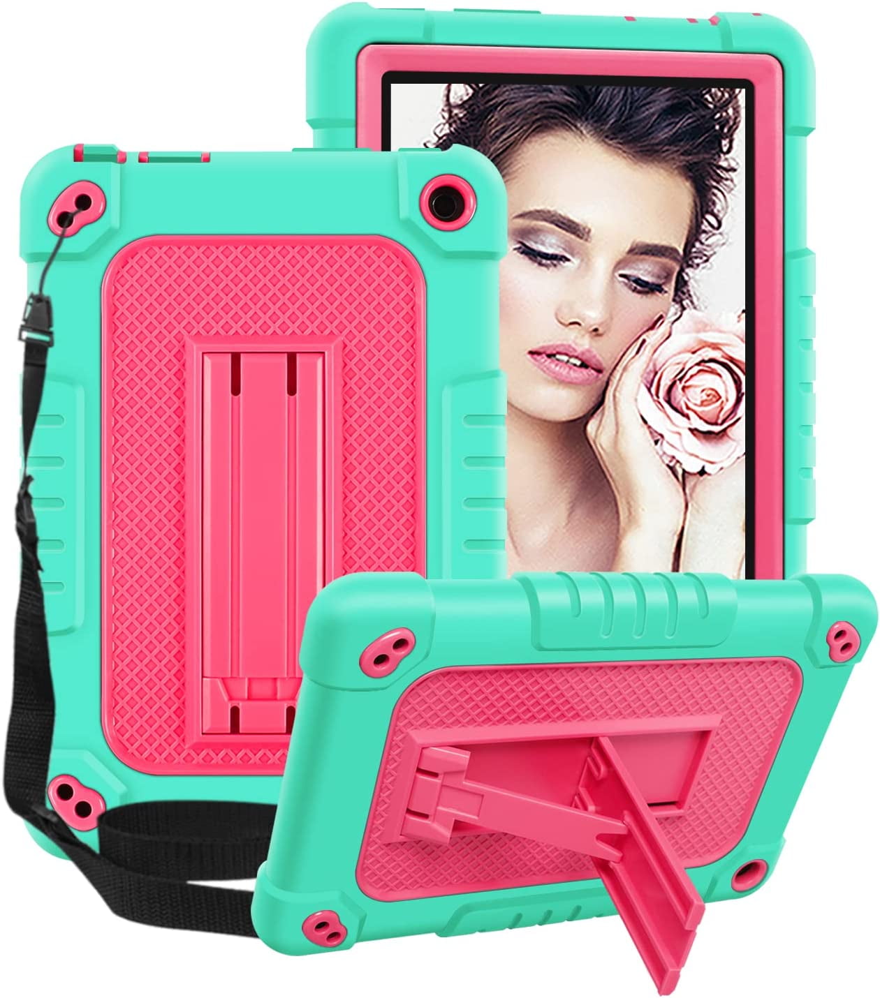 SOATUTO 2022 Fire 7 Tablet Case, 12th Gen, Heavy Duty Shockproof Cover ...