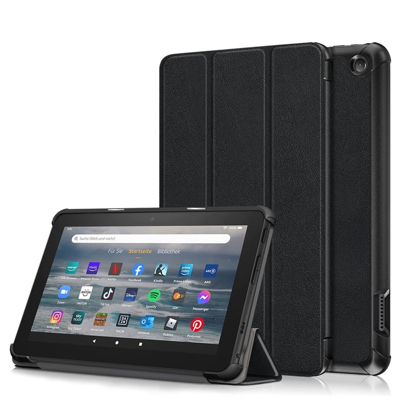 For All-New Fire 7 Fire7 2022 Case Folding Stand Magnetic Hard PC Back Cover for Amazon Fire 7 ...