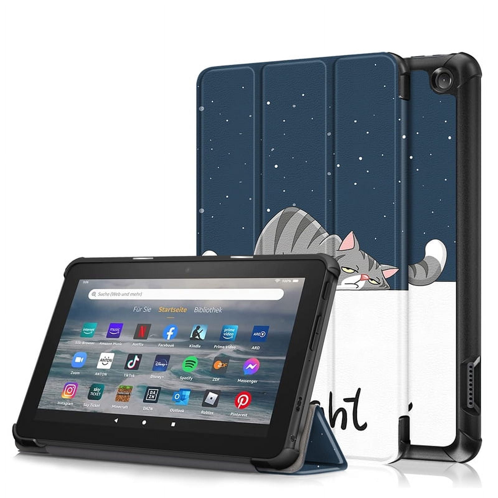 For All-New Fire 7 Fire7 2022 Case Folding Stand Magnetic Hard PC Back Cover for Amazon Fire 7 ...