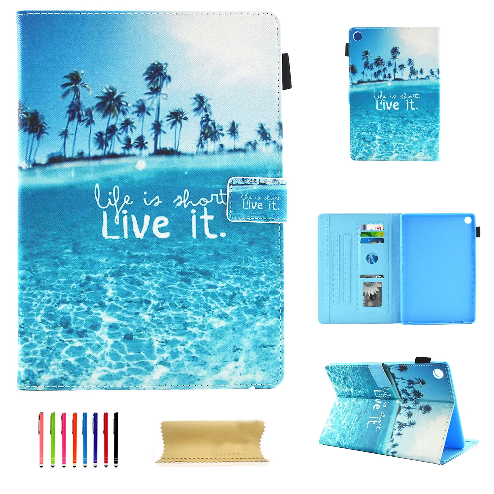 All-New Fire HD 10 2017 Tablet Case, Allytech Smart Book Style Stand ...