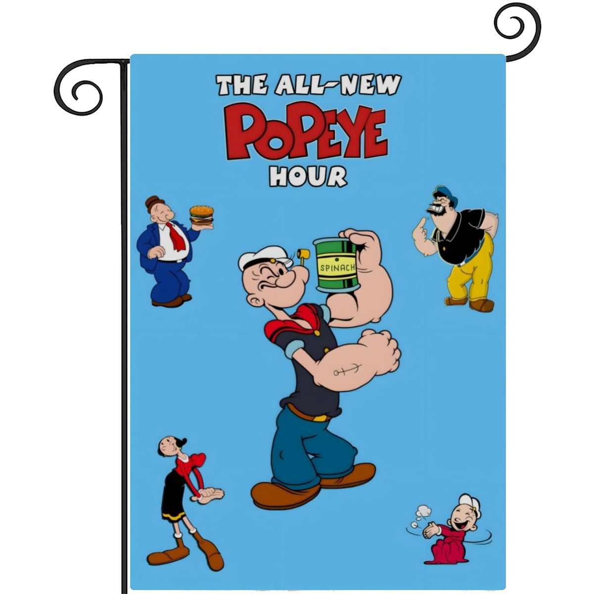 The All-New Popeye Hour-themed Garden Flag. Perfect gift for fans ...