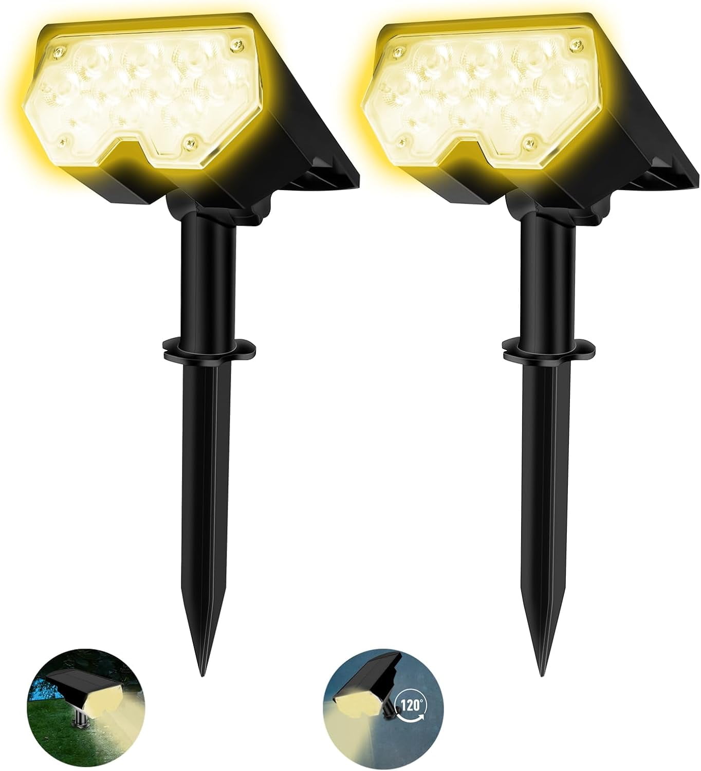 All-New Solar Spot Lights Outdoor Waterproof20 LEDs Solar Flag Light ...