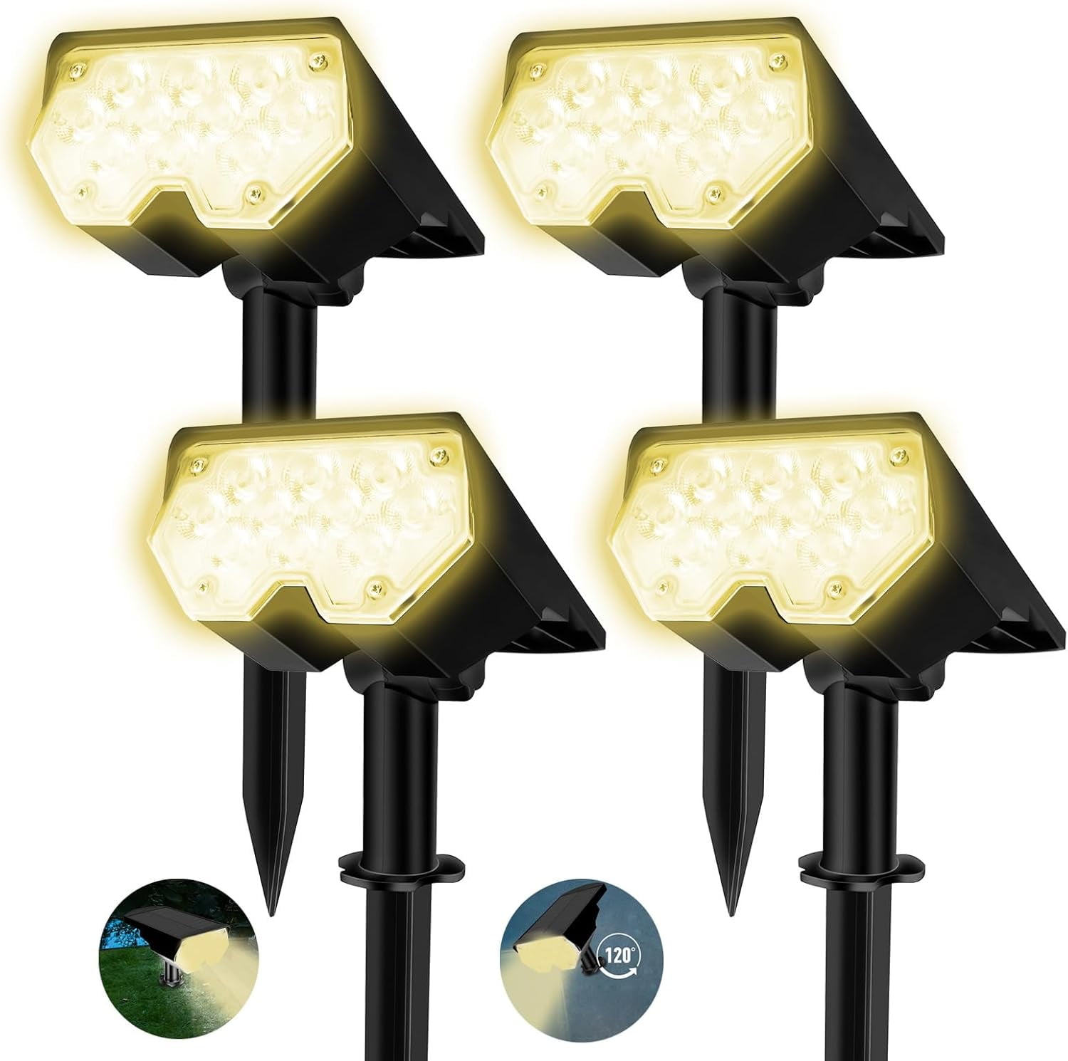 All-New Solar Spot Lights Outdoor Waterproof20 LEDs Solar Tree Lights ...