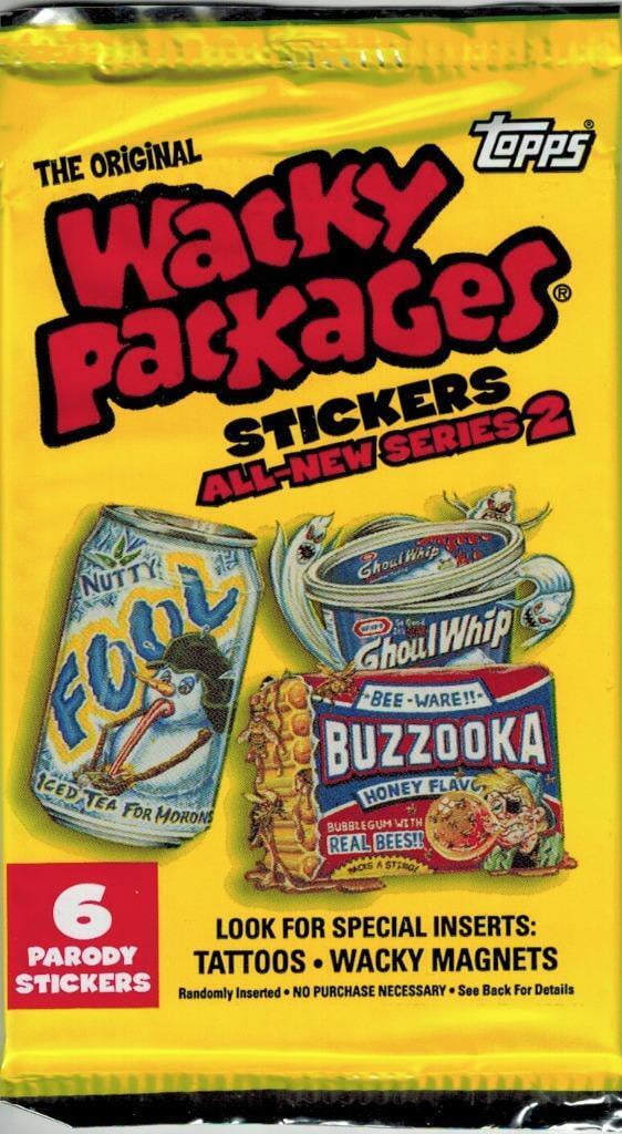 All New Wacky Package Series 2 Trading Sticker Pack (BONUS 1 FUN CHOPS ...