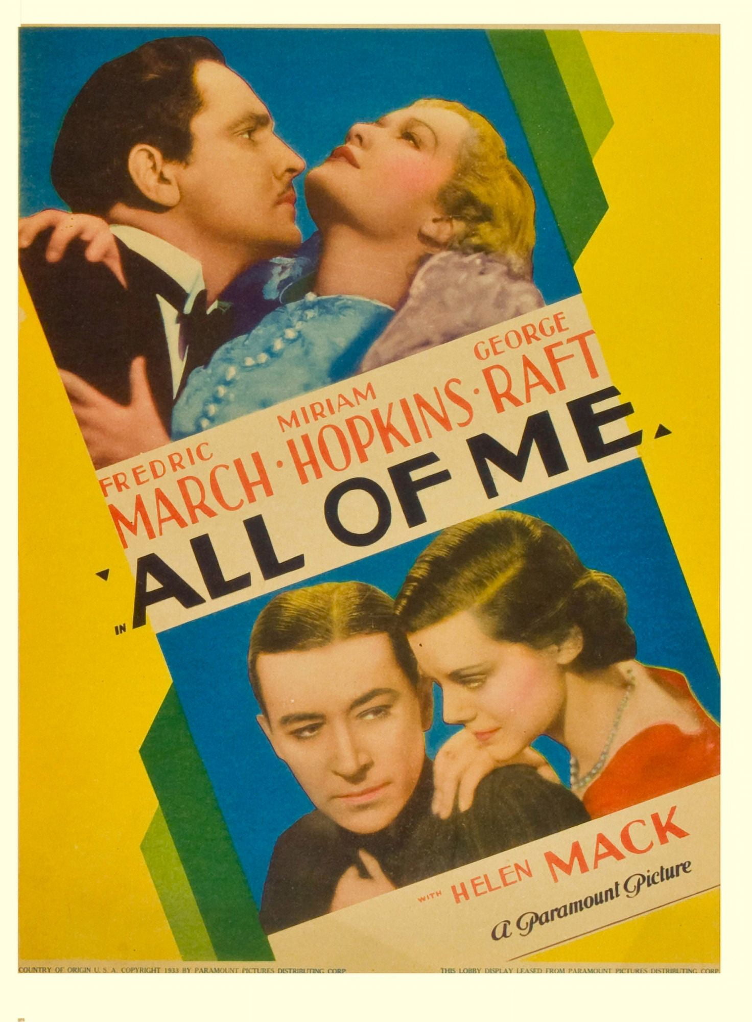 All Of Me Top From Left: Fredric March Miriam Hopkins Bottom From Left ...