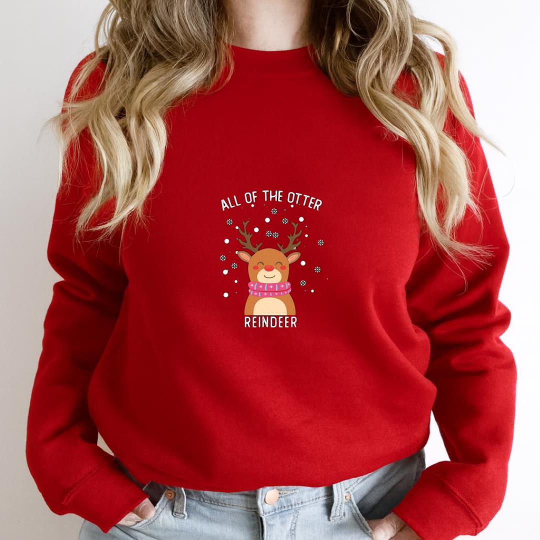 All Of The Otter Reindeer Funny Christmas Holiday Animal Pun Graphic ...