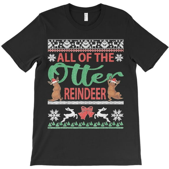 All Of The Otter Reindeer Funny Christmas St. Nick Otters Holiday ...