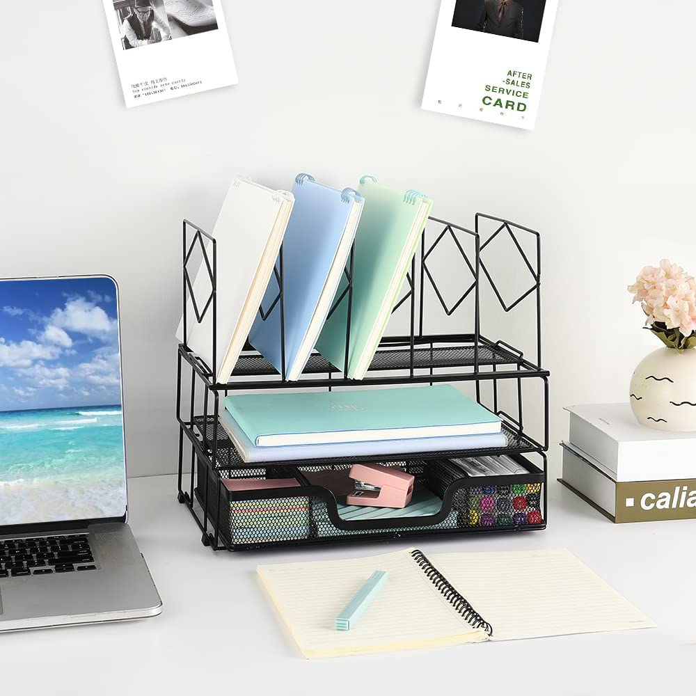 All in One Desk Organizers and Accessories, Desk File Organizer with ...