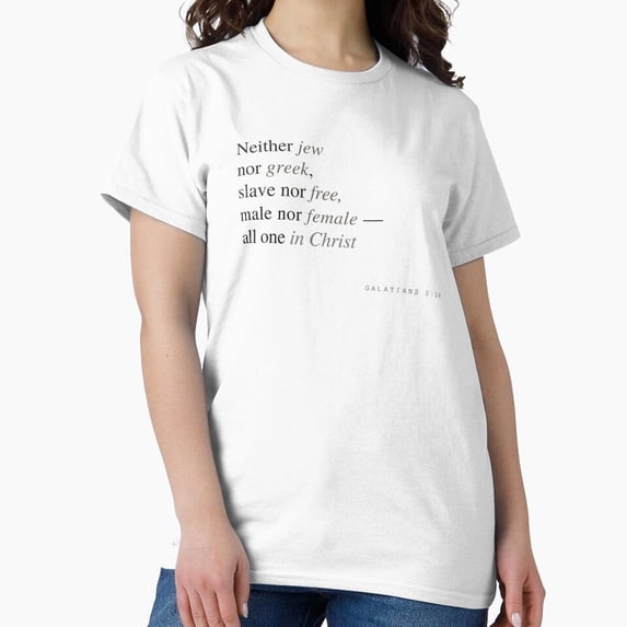 All One In Christ Galatians Minimalist Scripture Shirt, Trendy ...