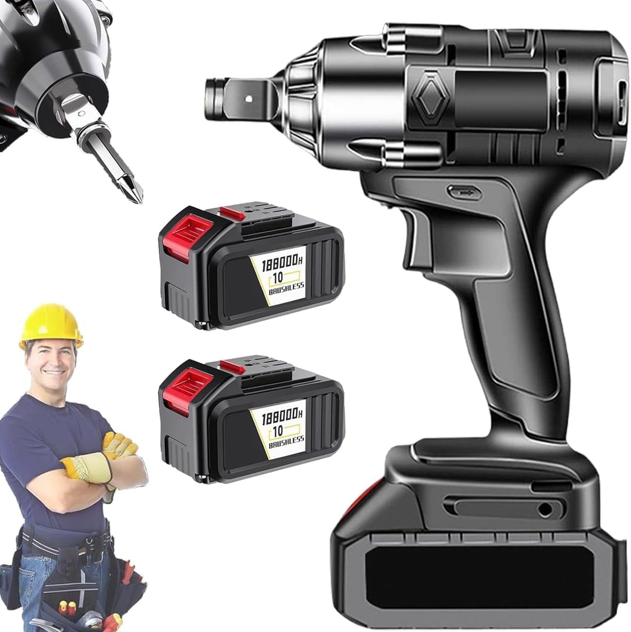 All in One Super Power Electric Wrench, High Torque Brushless Impact ...