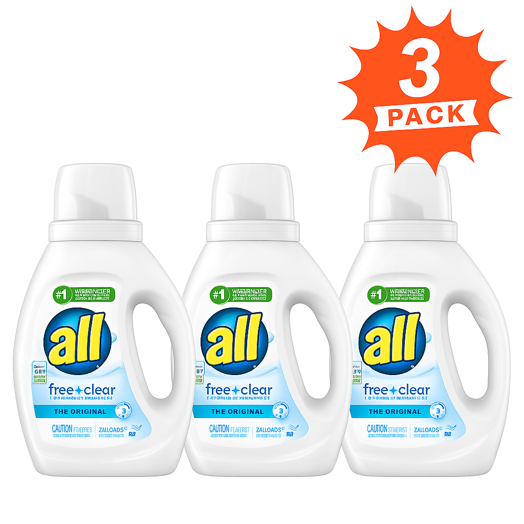 All Original Liquid Laundry Detergent (Pack 3) - 72 Loads, 105fl ...