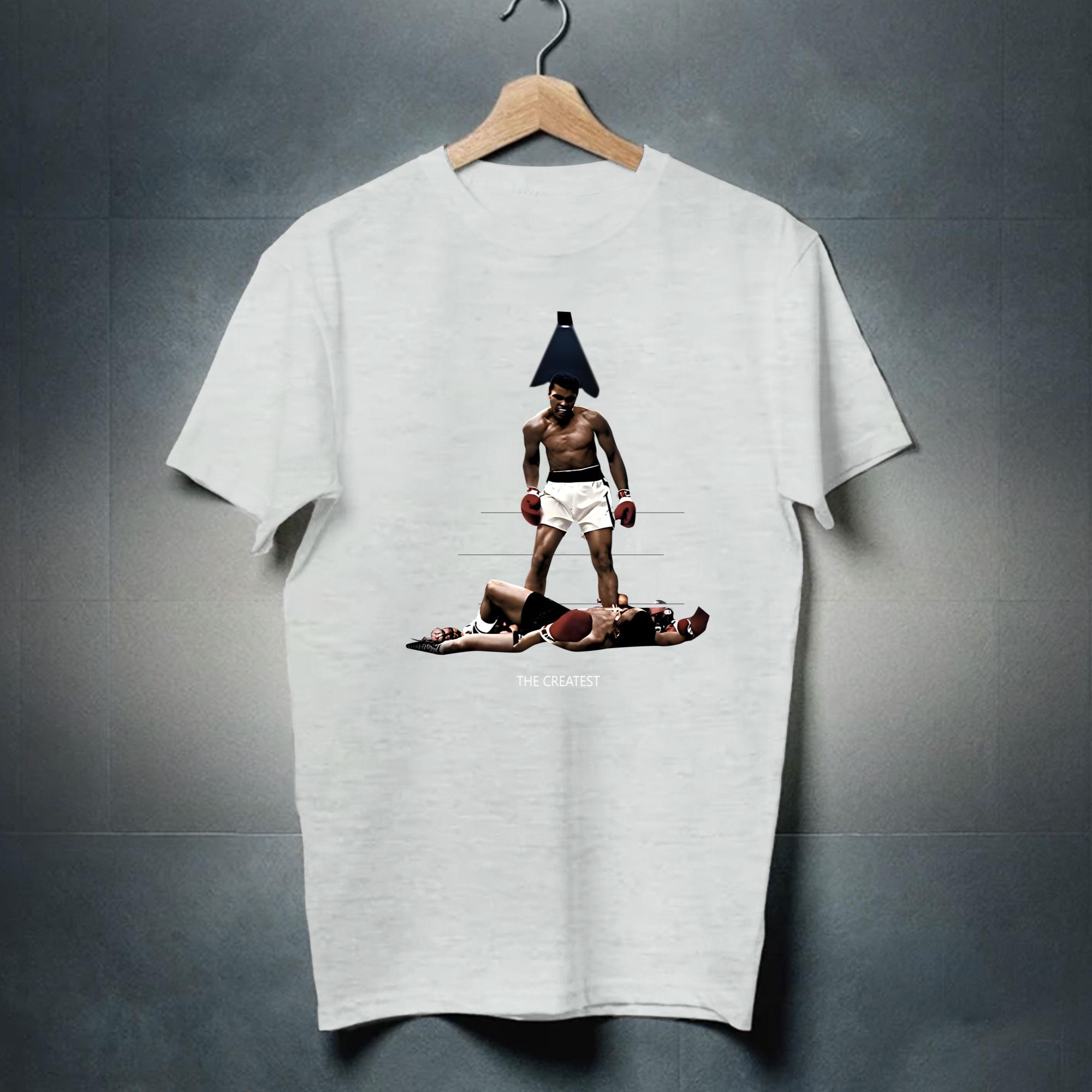 All Over Again Retro Boxer Tribute Shirt, Black Graphic Athletic Legend ...