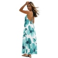 All-Over Print Backless Cross Strap Slip Dress, Loose A-Line Slim Fit ...