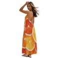 All-Over Print Backless Cross Strap Slip Dress, Loose A-Line Slim Fit ...