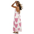 All-Over Print Backless Cross Strap Slip Dress, Loose A-Line Slim Fit ...