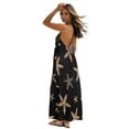 All-Over Print Backless Cross Strap Slip Dress, Loose A-Line Slim Fit ...