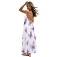 All-Over Print Backless Cross Strap Slip Dress, Loose A-Line Slim Fit ...