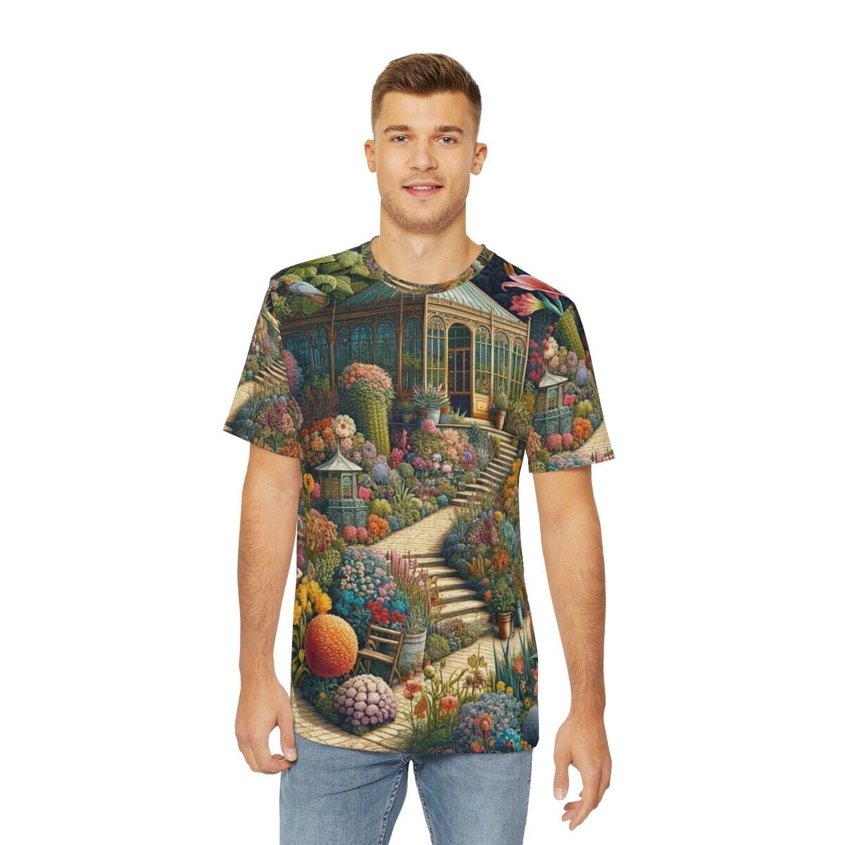 All Over Print Exotic Botanical Garden Flowers Greenhouse Horticulture ...