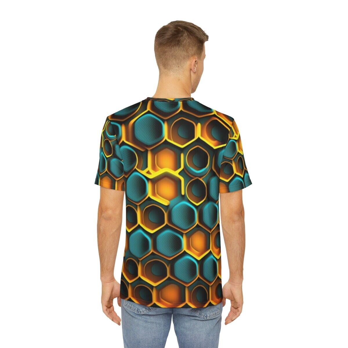 All Over Print Futuristic Honeycomb Bees Nature Conservation Insect ...