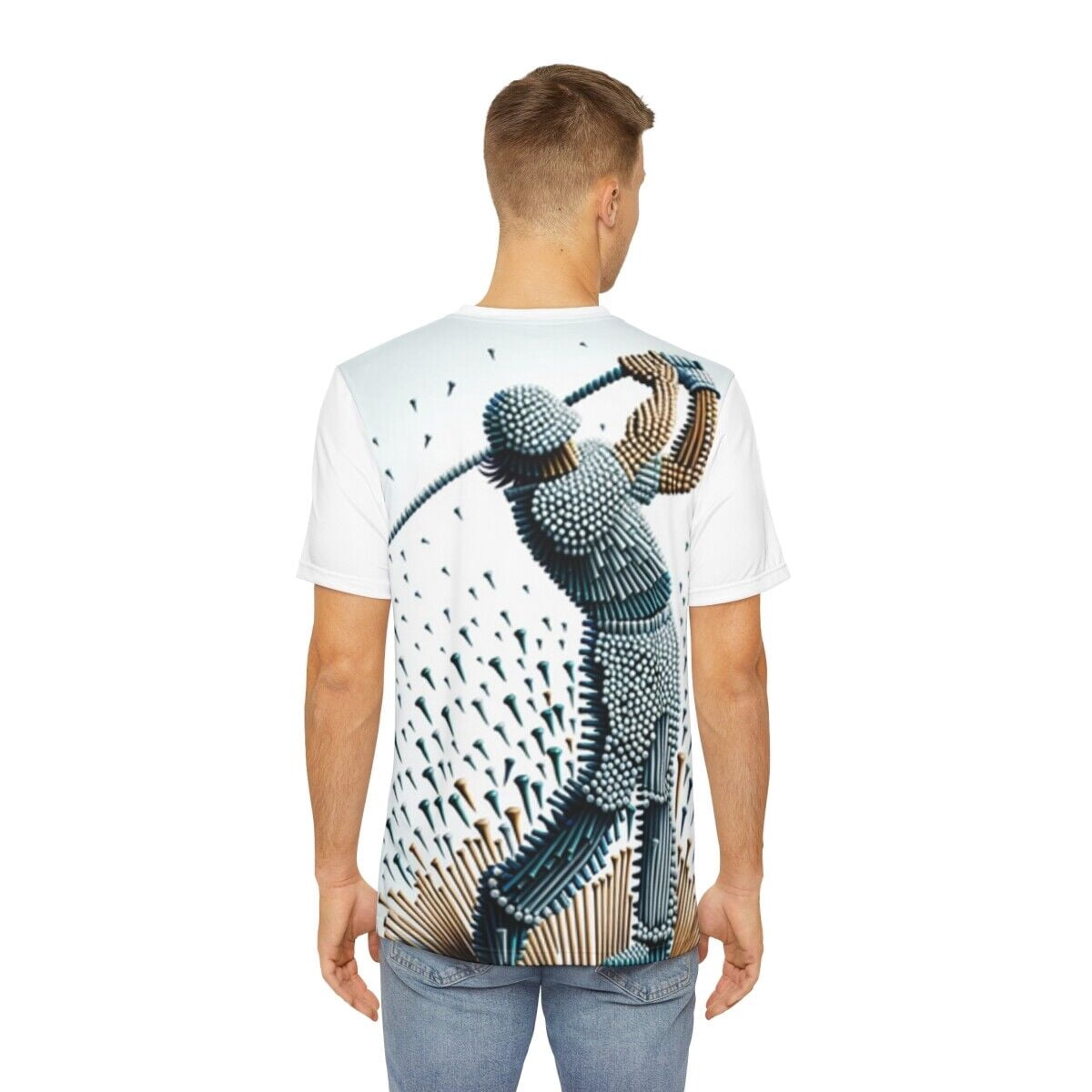 All Over Print Golf Course Tee Art Sports Country Club Retro Golfer ...