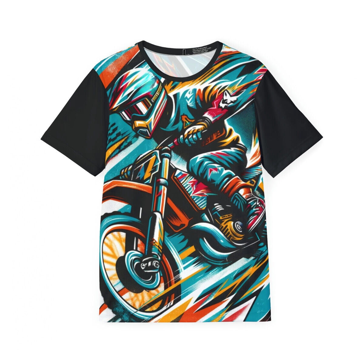 All Over Print Retro Style Motocross Dirt Bike Jersey Extreme Sports ...