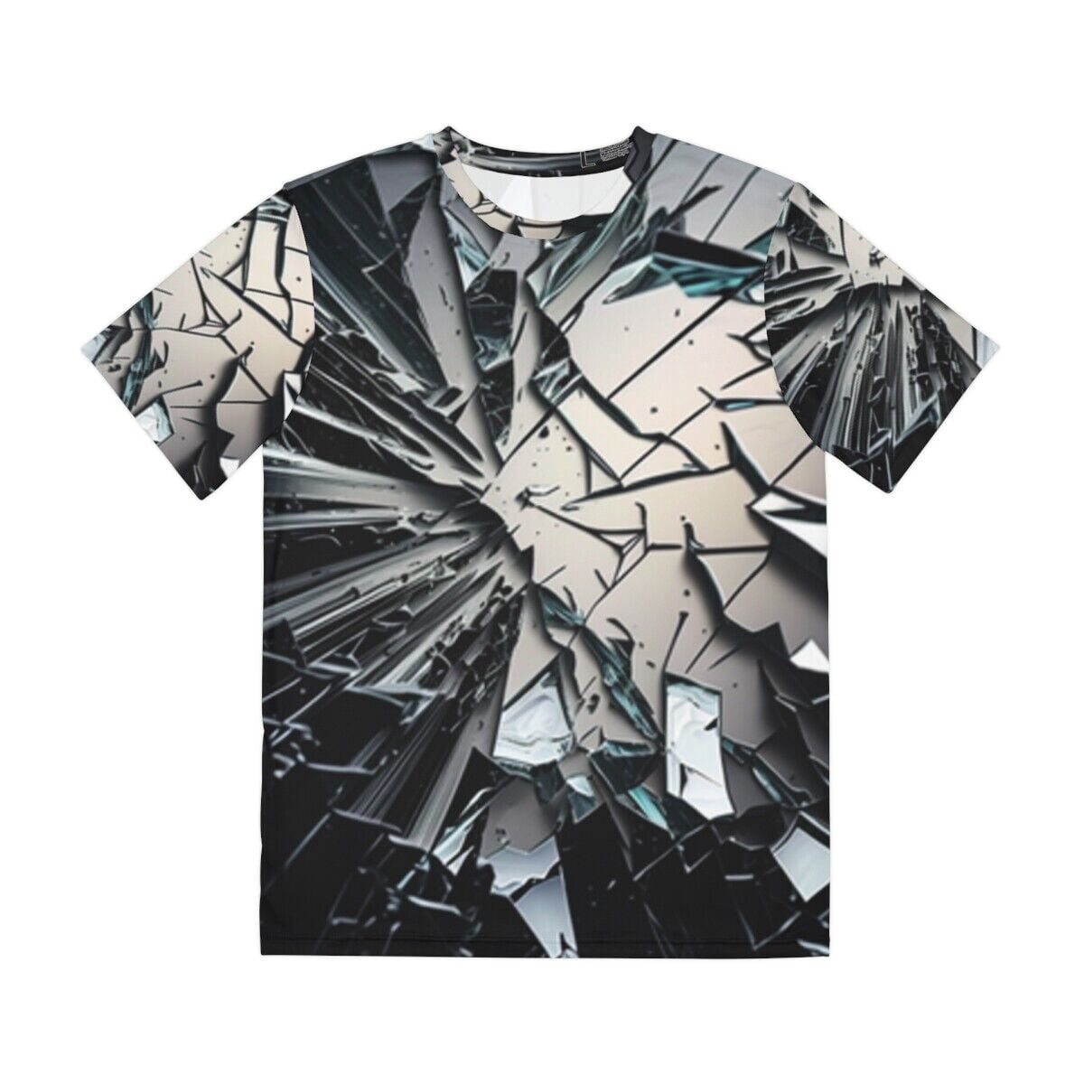 All Over Print Shattered Glass Broken Scary Futuristic Pattern Sleek ...