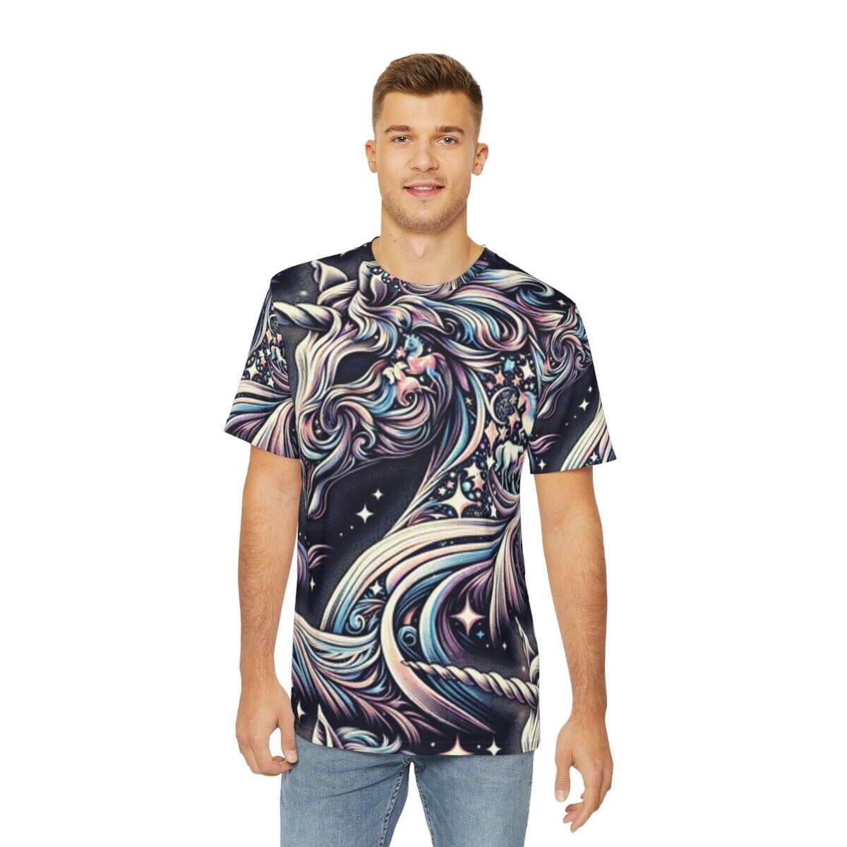 All Over Print Unicorn Retro Style Mythical Fantasy Sparkle Cute Horse ...