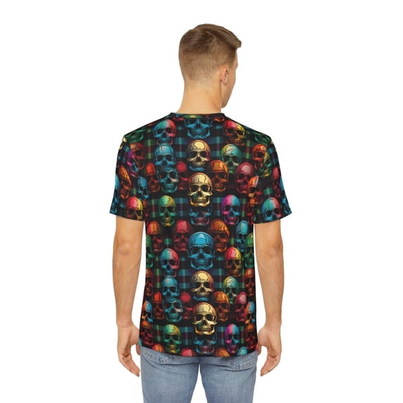 All Over Print Unisex Adult Plaid Skull Pattern Festive Emo Gothic ...