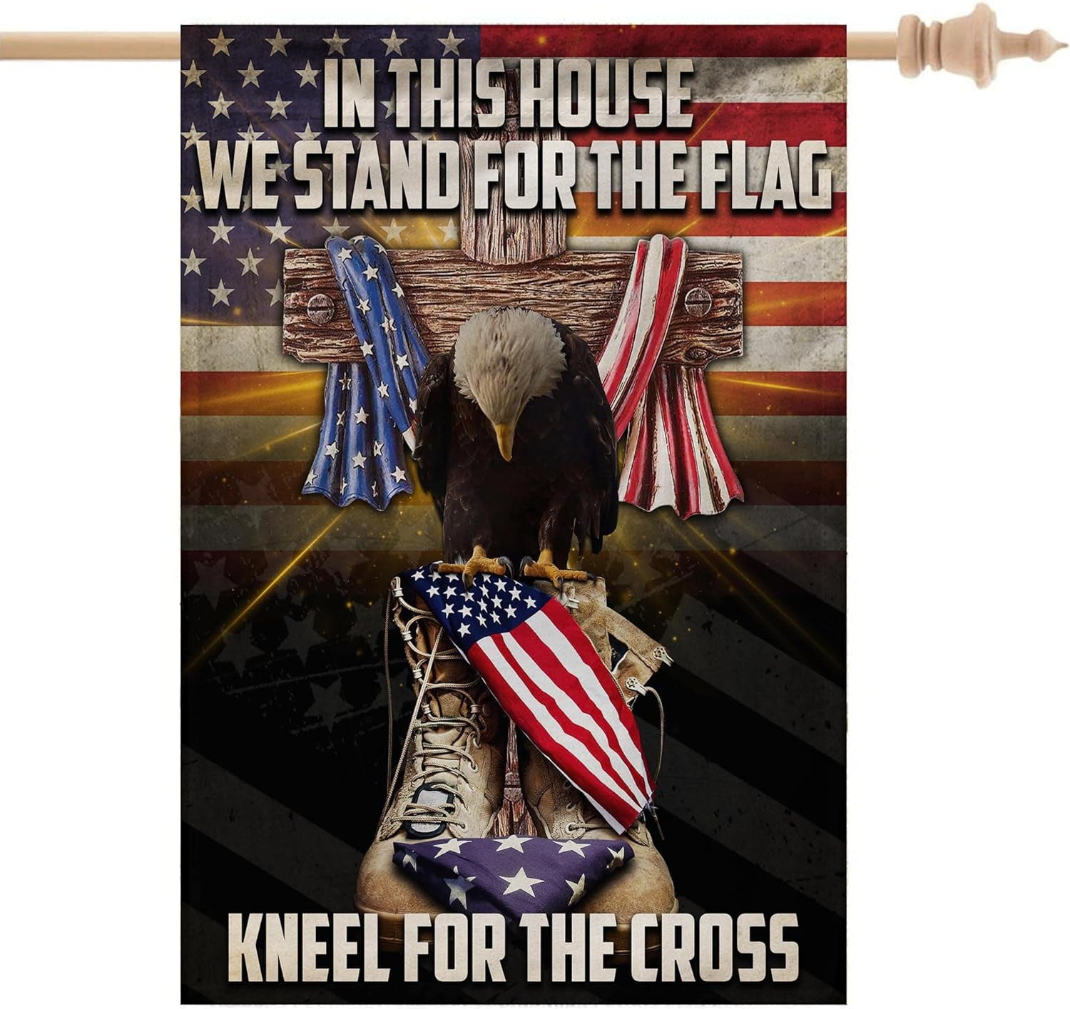 All Over Printed Double Sided House Flag, 3x5 ft, Veteran Flags ...