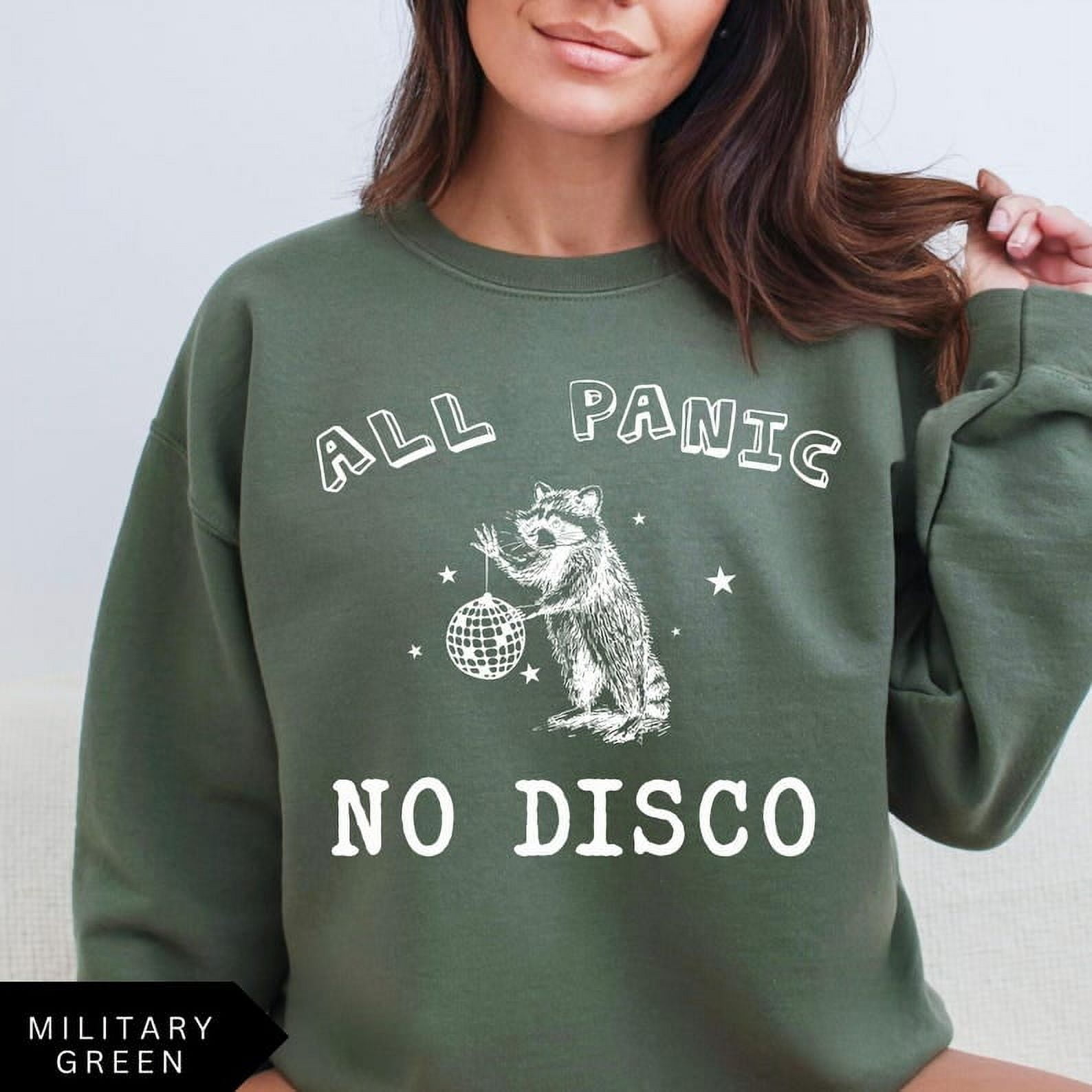 All Panic No Disco Sweatshirt, Funny Mental Health Sweatshirt, Vintage ...