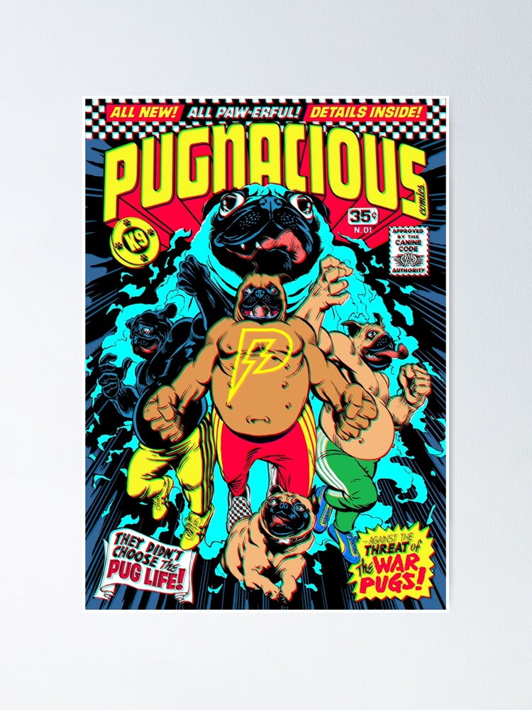 All Paw-erful Pugnacious Fashion Art Decor Frame - Walmart.com