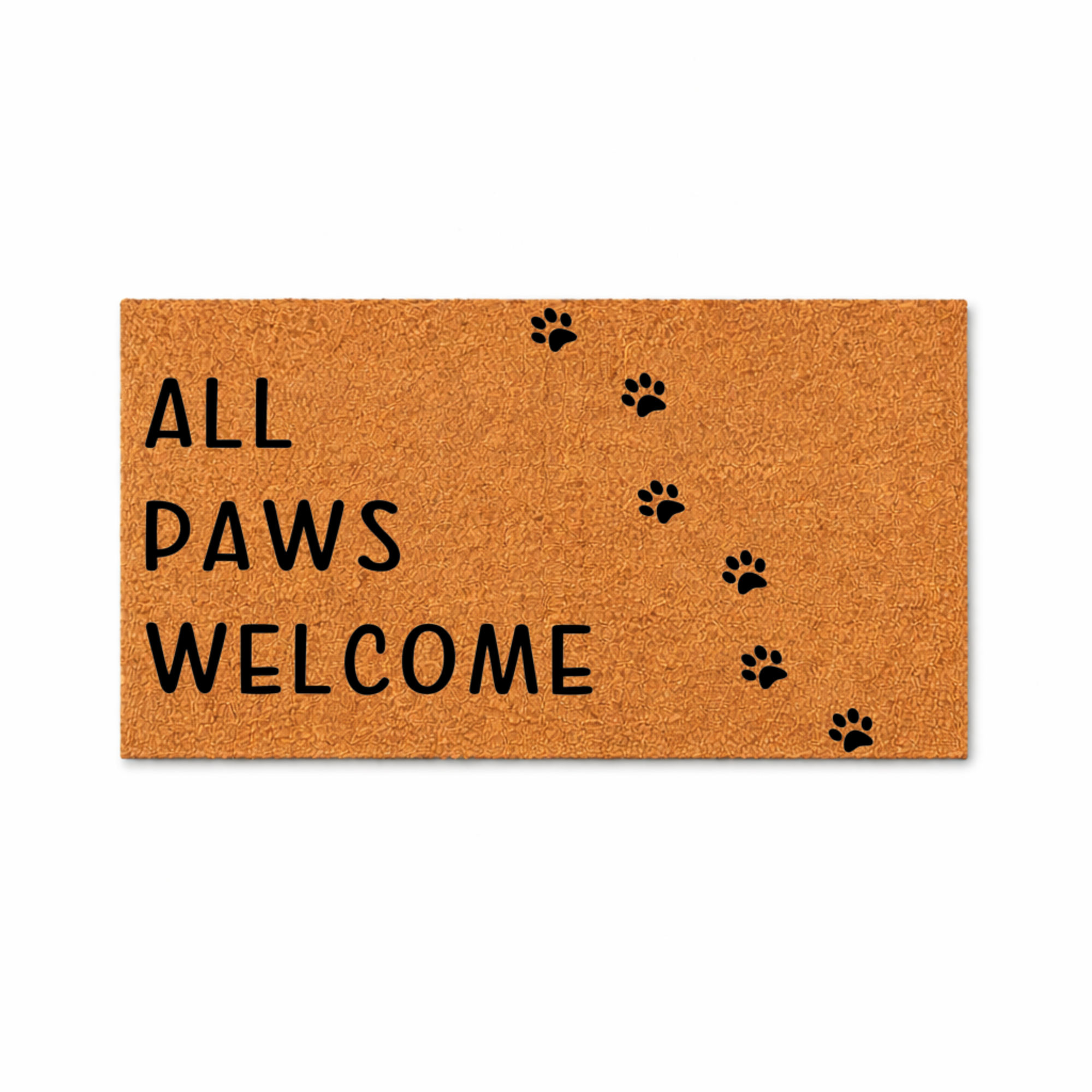 All Paws Welcome Doormat, Funny Dog Door Mat, Paw Print Entryway Rug ...