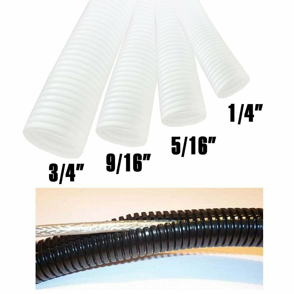 All Pearl White Sizes Split Wire Loom Conduit Polyethylene Tube Cord ...