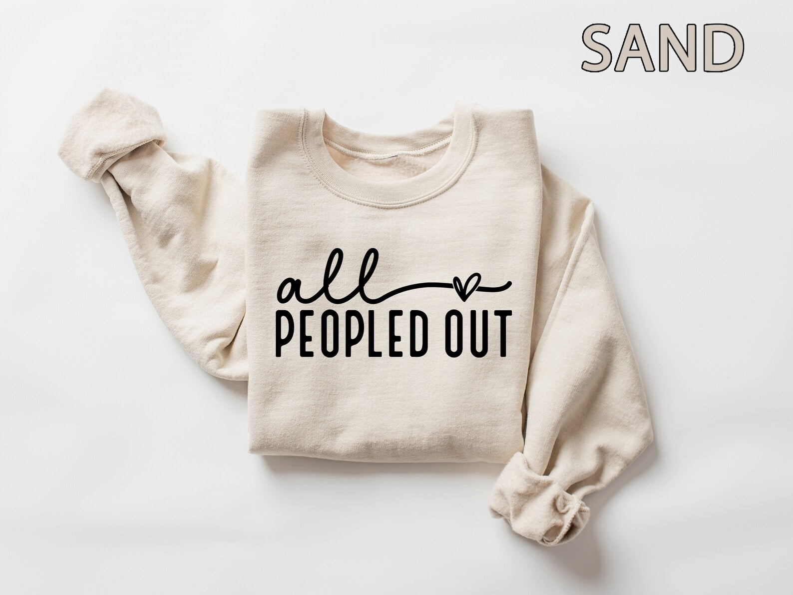 All Peopled Out Sweatshirt, Sarcastic Introvert T Shirt, Anti Social ...