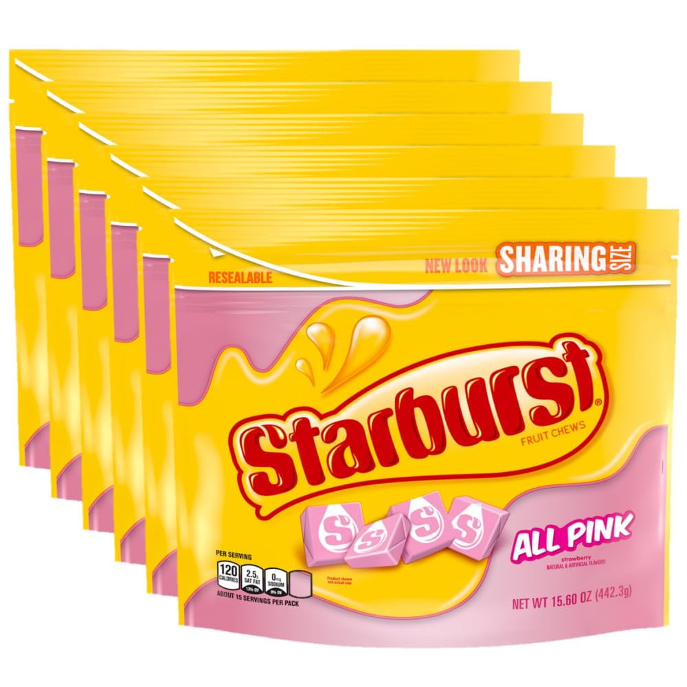 All Pink Fruit Chews Chewy Candy Bulk Pack, Sharing Size, 15.6 Ounce ...