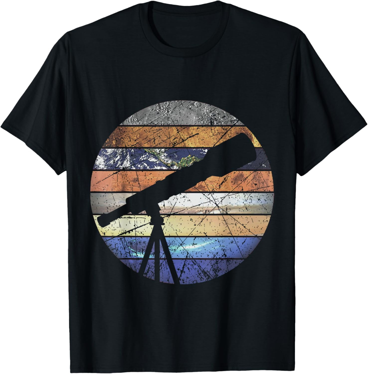 All Planets Solar System Telescope Astronomy T-Shirt - Walmart.com