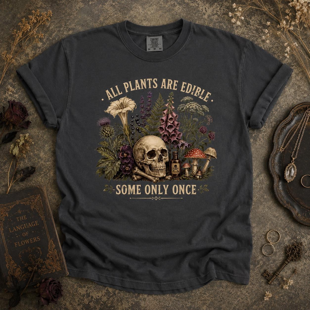 All Plants are Edible Some Only Once Funny Men Women T Shirt - Walmart.com