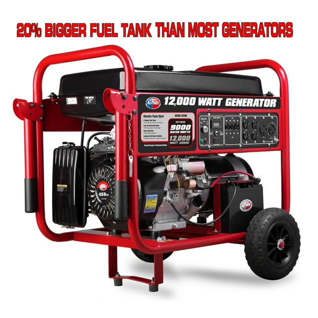 All Power 12000 Watt Portable Generator w/ Electric Start, Gas Powered ...