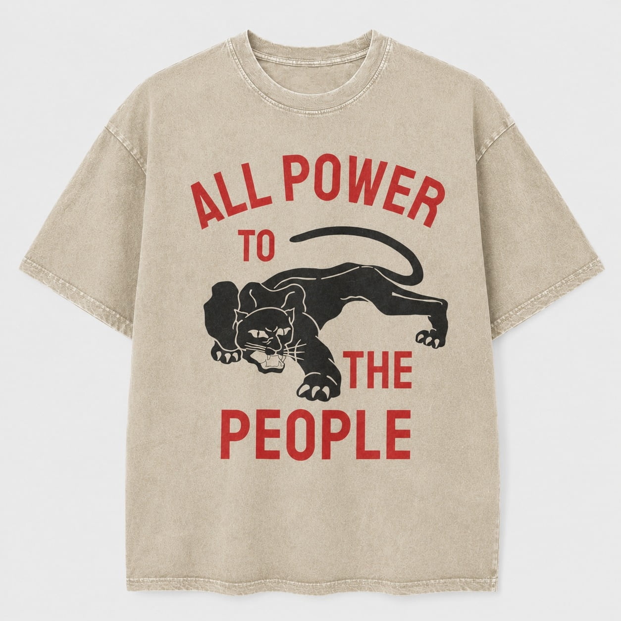 All Power to the People Graphic Mineral Wash T-Shirt, Unisex ...