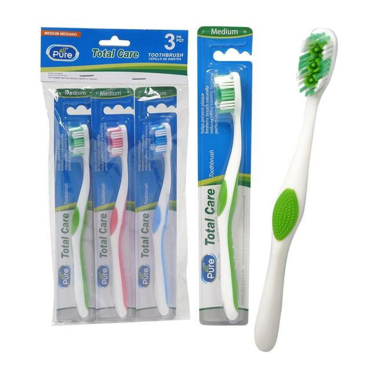 All Pure 2344140 Total Care Toothbrushes - Pack of 3 - Case of 36 ...