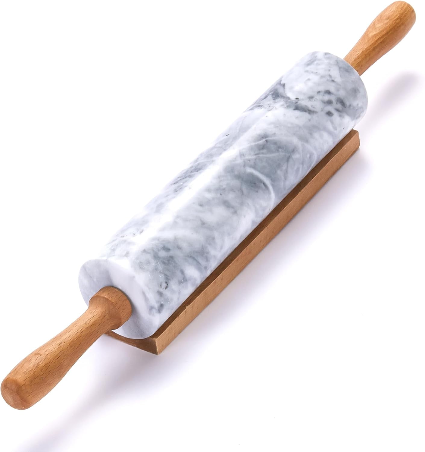 All-Purpose, Beech Wood Non-Stick Rolling Pin - For Baking, Pizza ...
