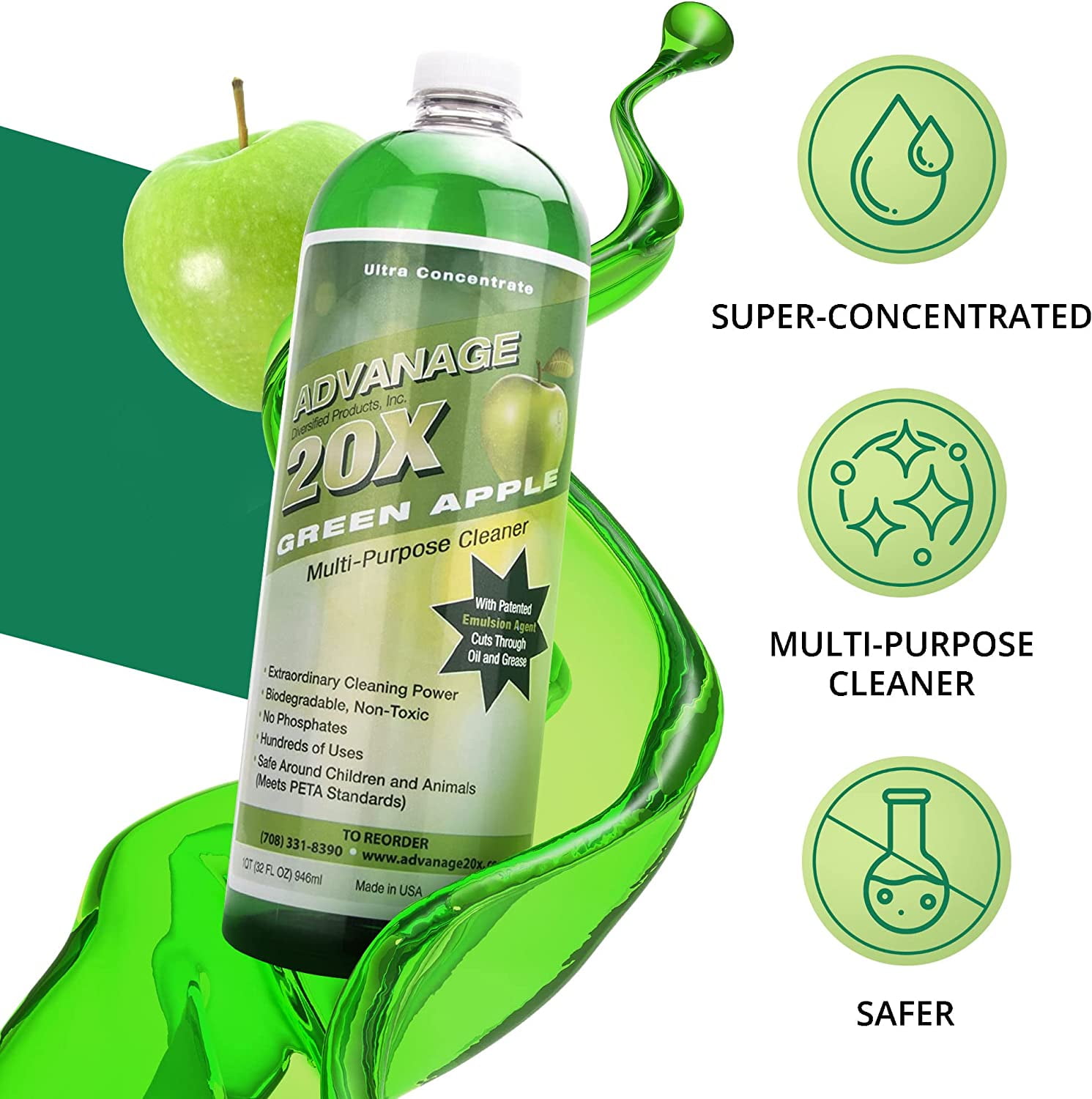 All Purpose Cleaner Concentrate - Green for All Surfaces, 32Oz ...