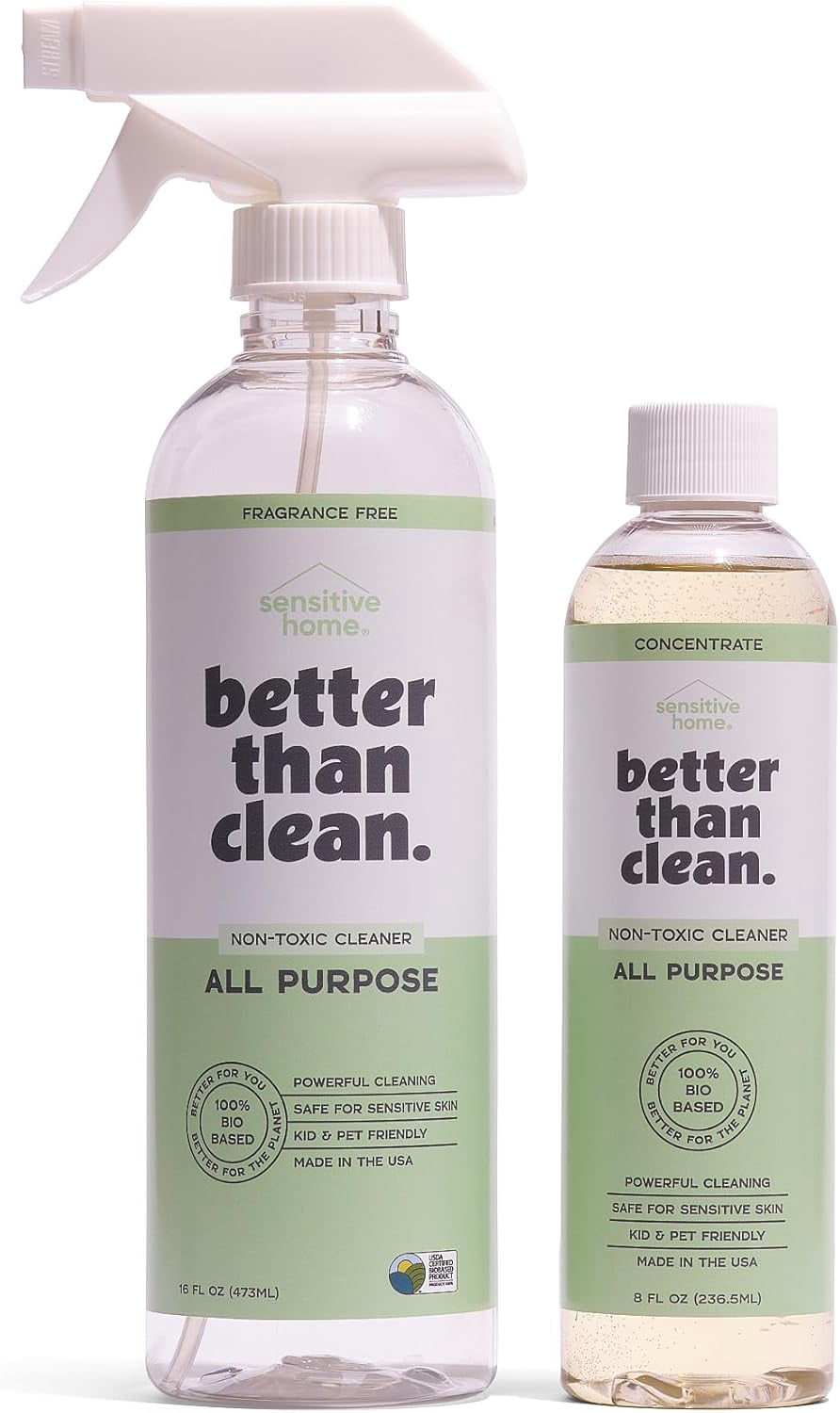 All Purpose Cleaner Starter Pack – Plant-Based, Fragrance Free, Empty ...